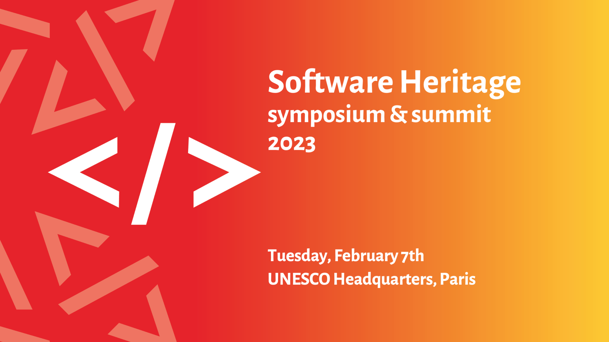 Software Heritage symposium and summit - Software Heritage